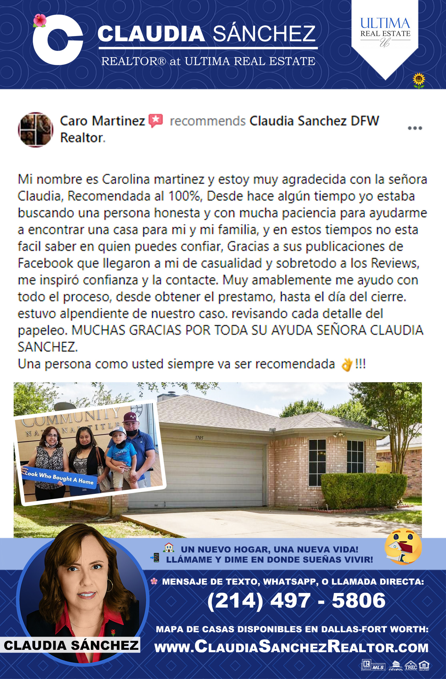 REVIEWS - Claudia Sanchez Realtor®